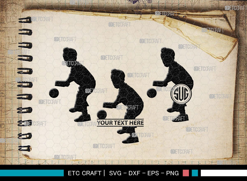 Baby Playing Monogram, Baby Playing Silhouette, Baby Playing SVG, Kids ...