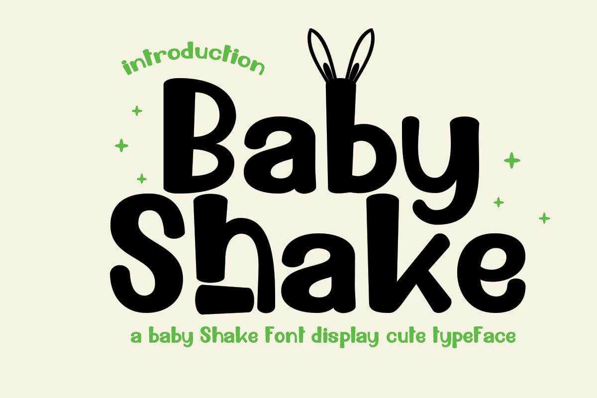 Baby shake font - So Fontsy