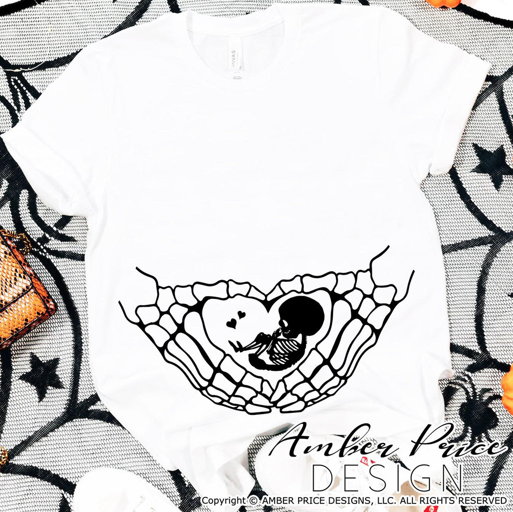 Pregnant Skeleton SVG | Halloween Pregnancy Maternity SVG PNG DXF - So ...