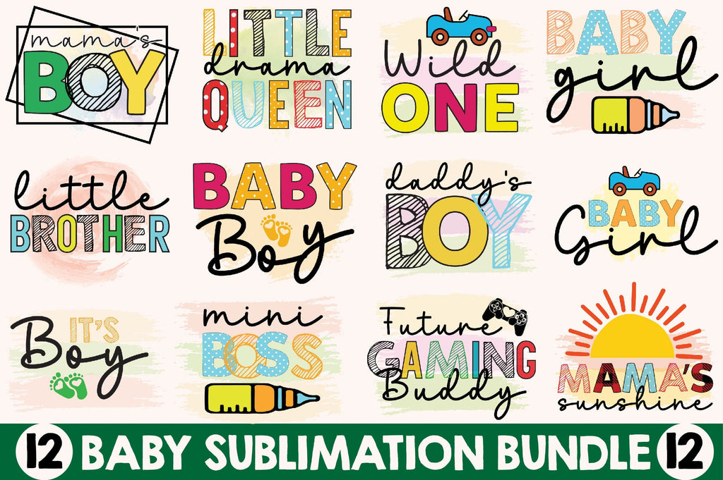 Baby Sublimation Bundle - So Fontsy