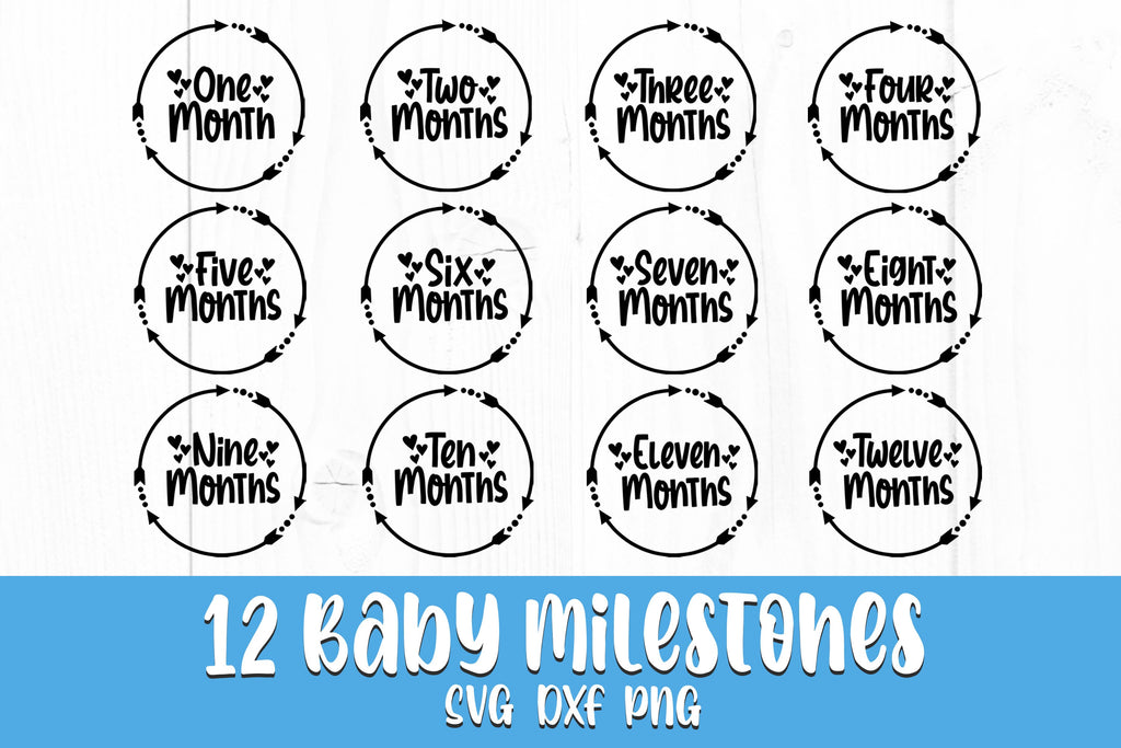 Baby Svg Bundle, Baby Milestone Svg, Baby Announcement Svg - So Fontsy