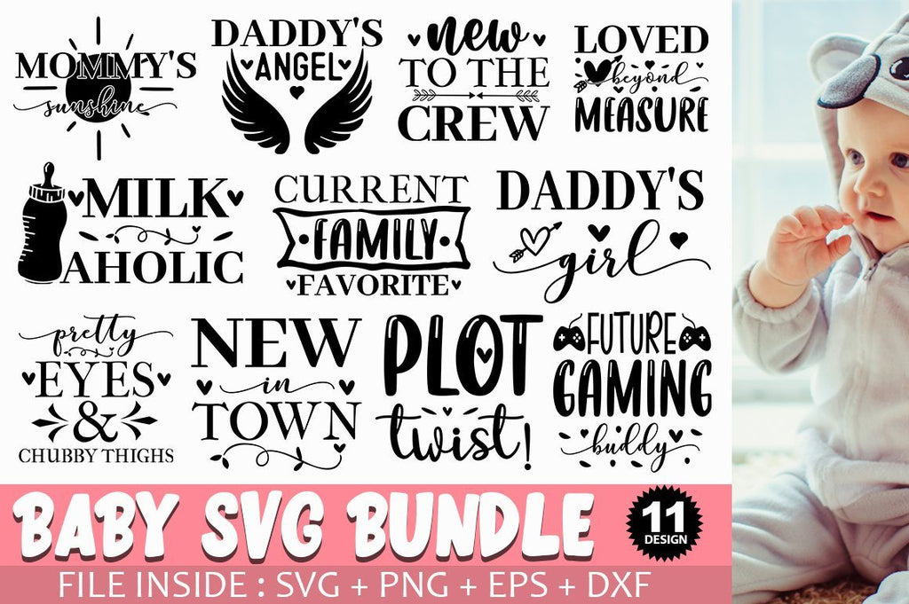 BABY SVG Bundle.newborn svg bundle, pregnant svg, - So Fontsy