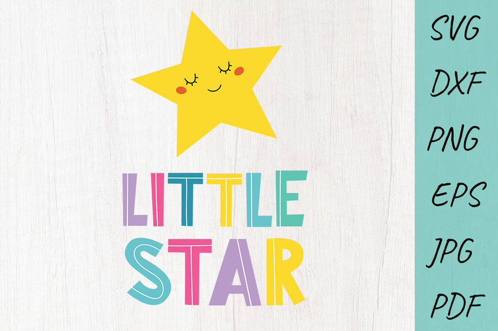 Baby SVG, LITTLE STAR SVG CUT FILE, Nursery SVG - So Fontsy