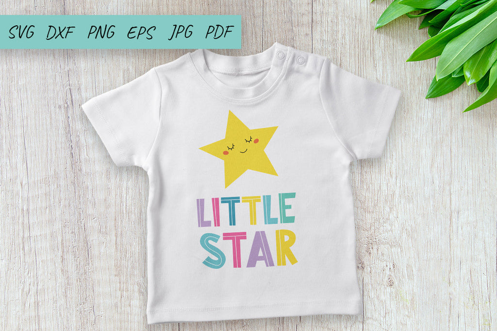 Baby SVG, LITTLE STAR SVG CUT FILE, Nursery SVG - So Fontsy