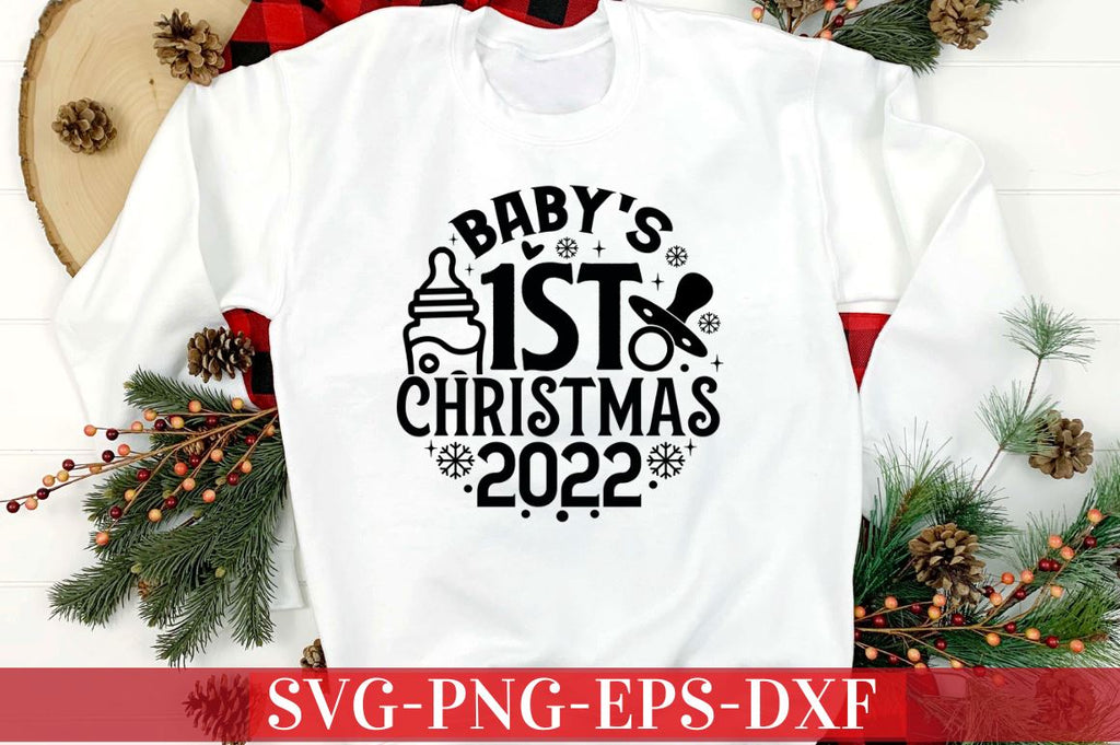 Baby's 1st christmas 2022 SVG - So Fontsy