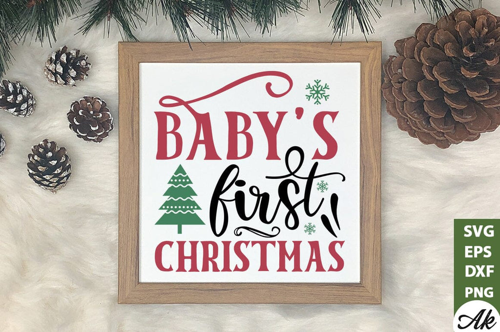 Baby's first christmas Sign Making SVG - So Fontsy