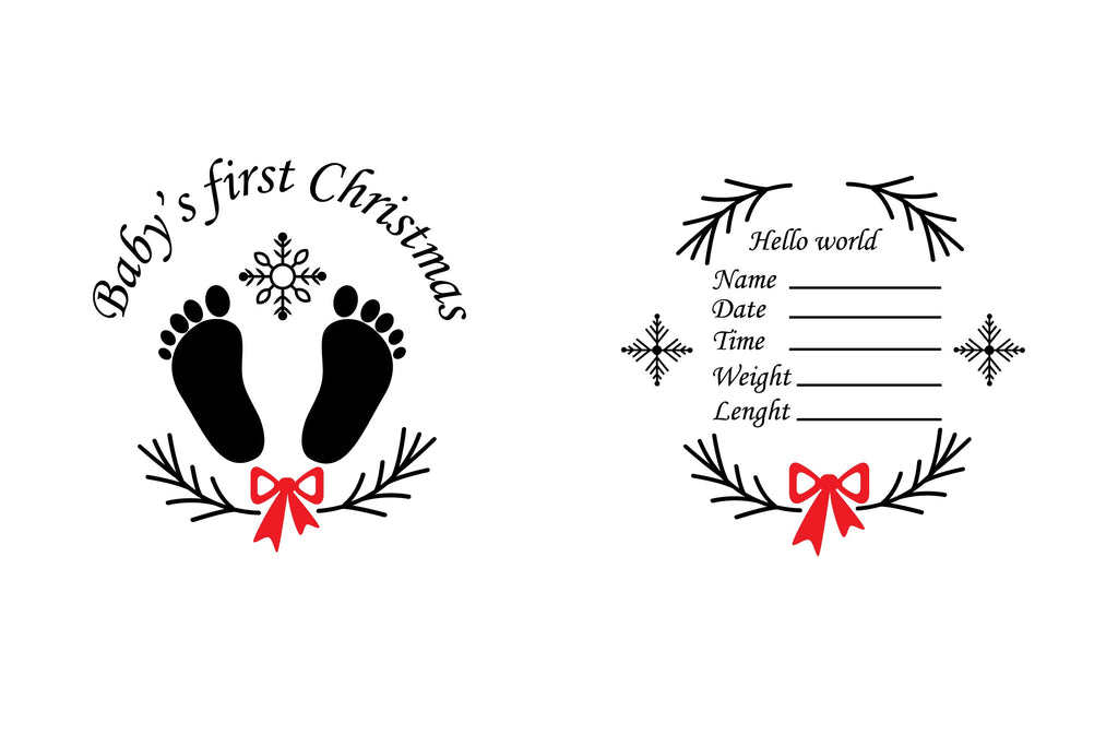 Babys First Christmas SVG. Babys 1st Christmas.Baby Sign SVG - So Fontsy