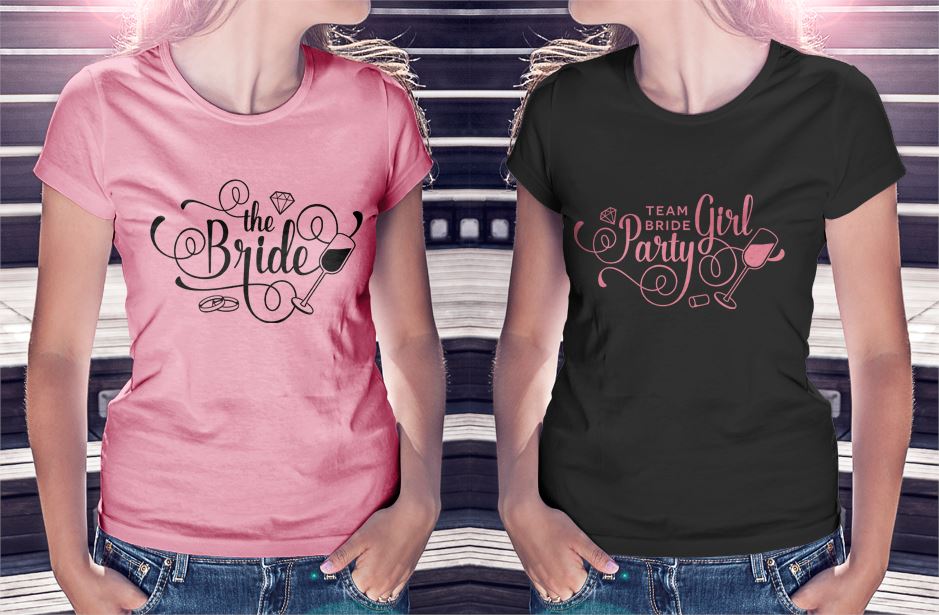 Bachelorette Party | set of 2 designs Bride and Party Girl | SVG craft ...