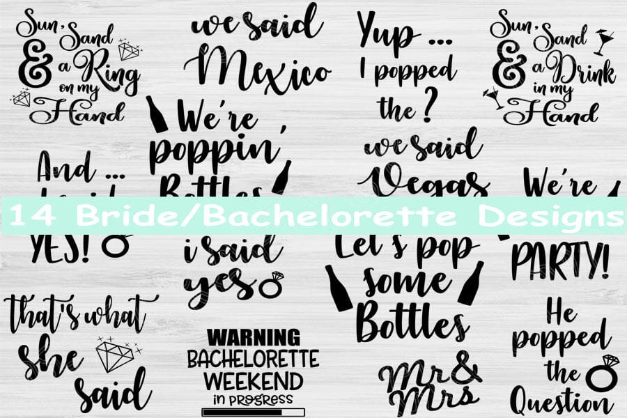 Bachelorette Svg Bundle Dxf Png Cut Files, Bridesmaid Svg, Bridal Party ...