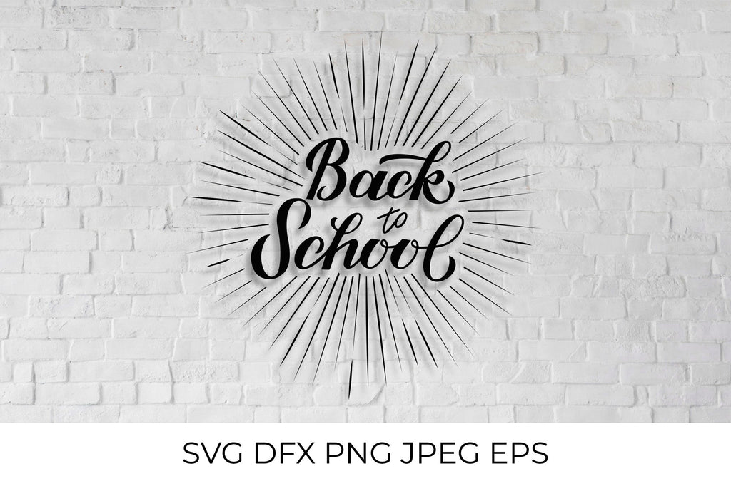Back to school hand lettering SVG - So Fontsy