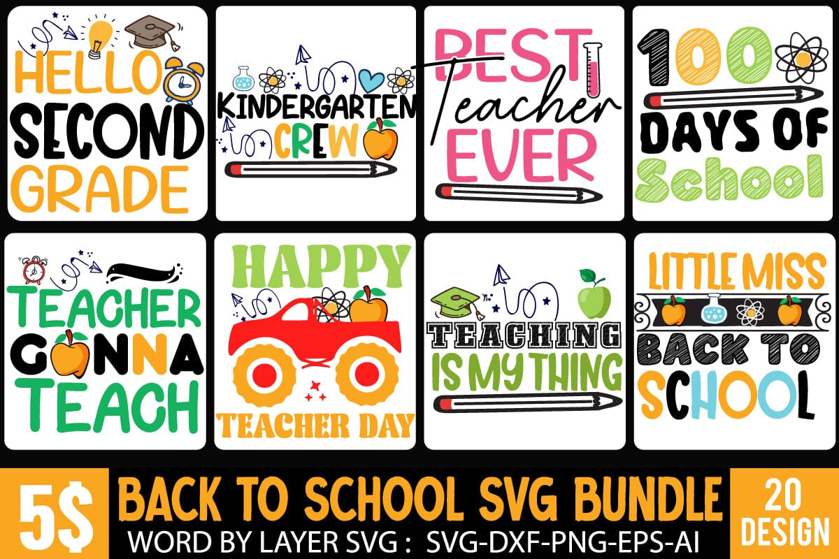 #Back to School SVG bundle,#Teacher SVG Bundle,100 Days of School SVG ...