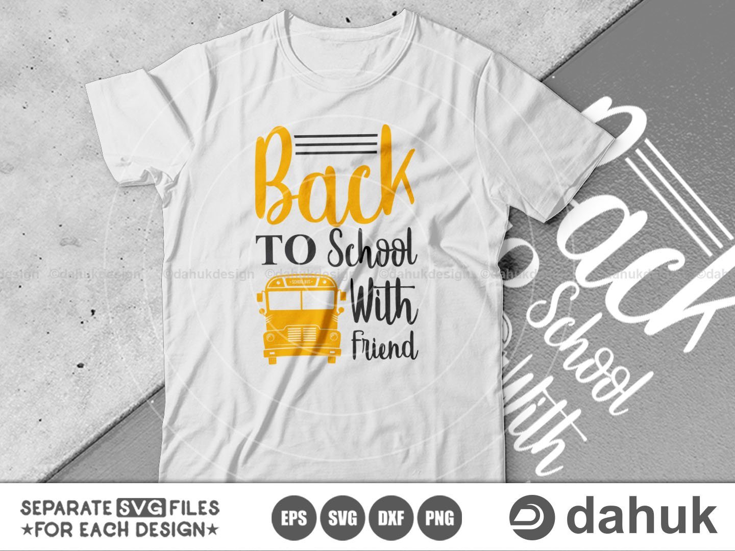 Back To School svg, School Bus svg, Back To School With Friend, Love ...
