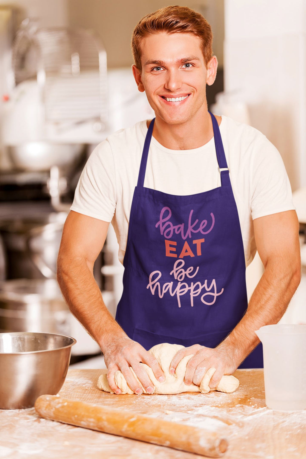 Bake Eat Be Happy SVG Cut File | Hand Lettered Design | Files for ...