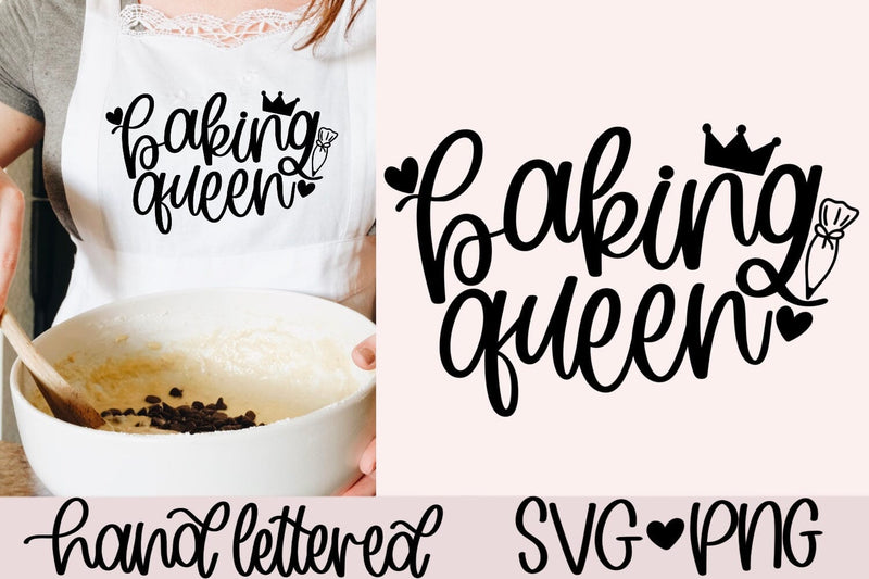 Baking queen svg, baking obsessed svg, queen of the kitchen svg, funny ...