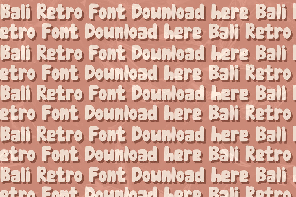 Bali Retro - Bold Handwritten - So Fontsy