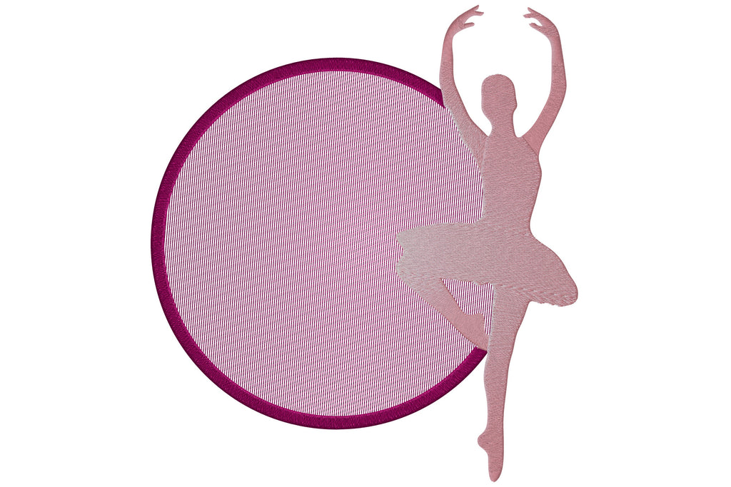 Ballerina embroidery monogram frame - So Fontsy