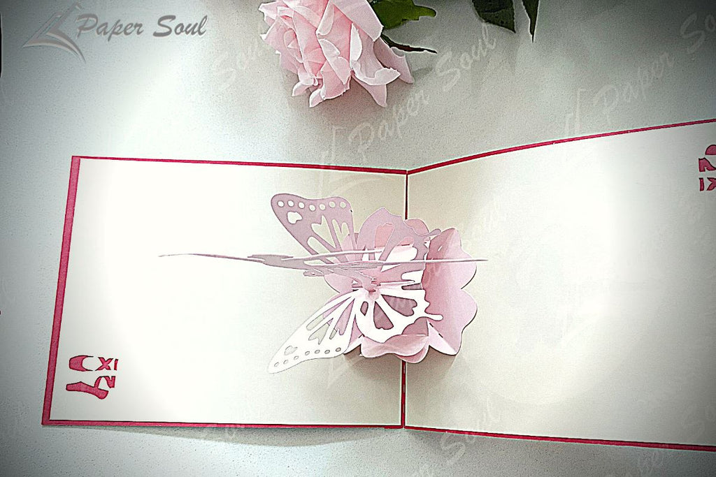 Ballerina pop-up card template | Butterfly and ballerina-svg | pop up card svg file for cricut ...