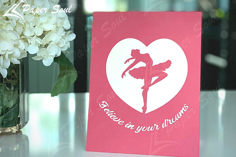 Ballerina pop-up card template | Butterfly and ballerina-svg | pop up card svg file for cricut ...