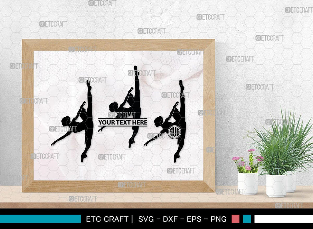 Ballet Monogram, Ballet Silhouette, Ballet SVG, Ballerina Poses Svg ...