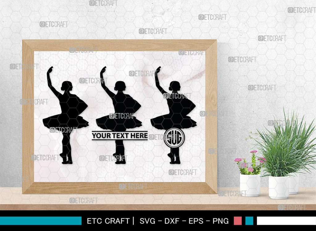 Ballet Monogram, Ballet Silhouette, Ballet SVG, Ballerina Poses Svg ...