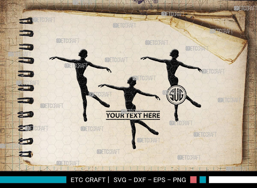 Ballet Monogram, Ballet Silhouette, Ballet SVG, Ballerina Poses Svg ...