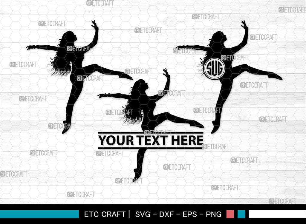 Ballet Monogram, Ballet Silhouette, Ballet SVG, Ballerina Poses Svg ...