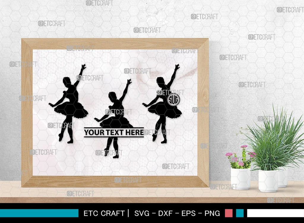 Ballet Monogram, Ballet Silhouette, Ballet SVG, Ballerina Poses Svg ...