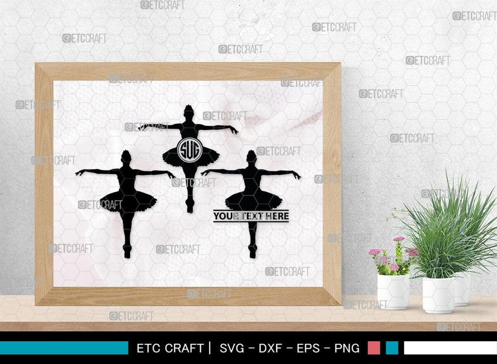 Ballet Monogram, Ballet Silhouette, Ballet SVG, Ballerina Poses Svg ...