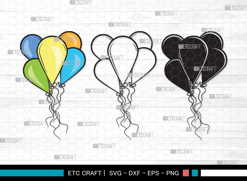 Balloon SVG | Air Balloon Svg | Balloon String Svg | Hot Air Balloon ...