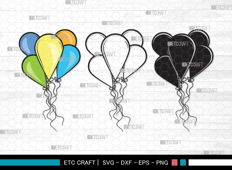 Balloon SVG | Air Balloon Svg | Balloon String Svg | Hot Air Balloon ...