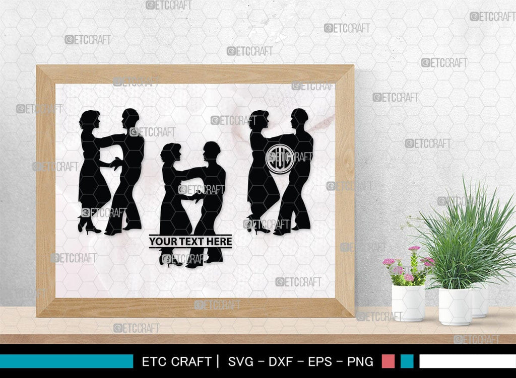 Ballroom Dance Monogram, Ballroom Dance Silhouette, Ballroom Dance SVG ...