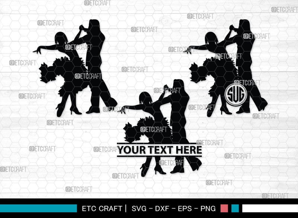 Ballroom Dance Monogram, Ballroom Dance Silhouette, Ballroom Dance SVG ...