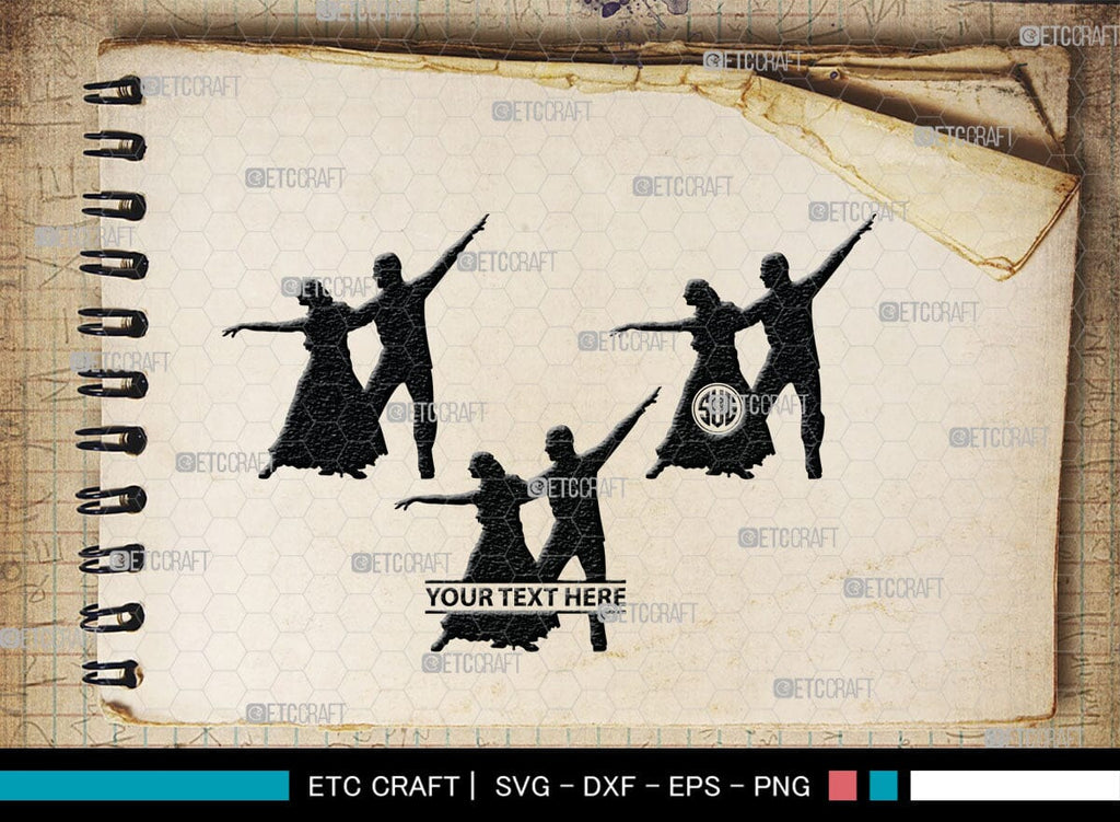 Ballroom Dance Monogram, Ballroom Dance Silhouette, Ballroom Dance SVG ...