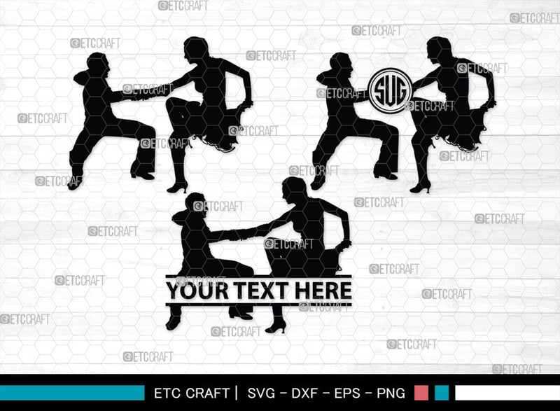 Ballroom Dance Monogram, Ballroom Dance Silhouette, Ballroom Dance SVG ...