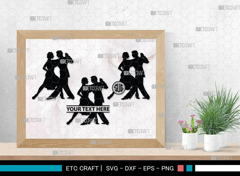 Ballroom Dance Monogram, Ballroom Dance Silhouette, Ballroom Dance SVG ...