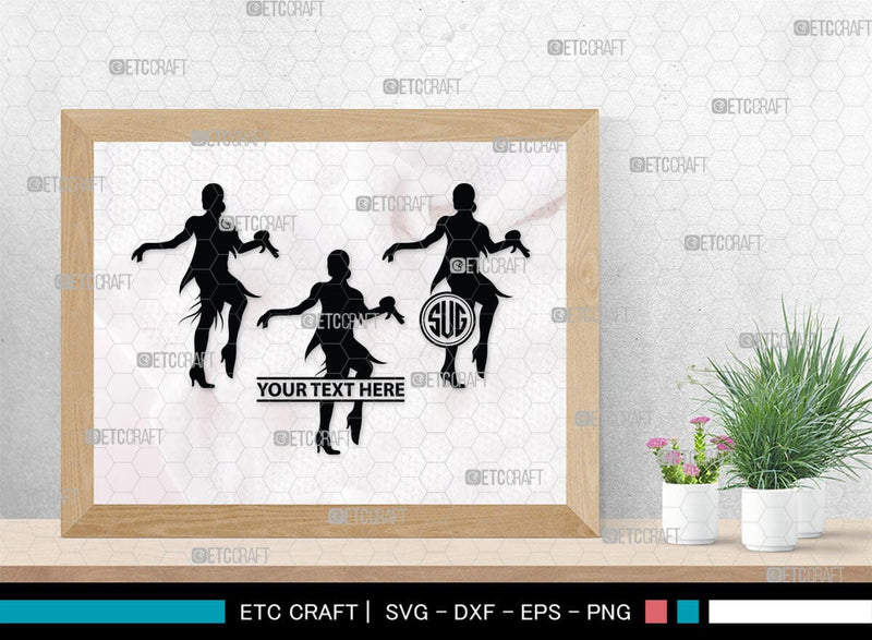 Ballroom Dance Monogram, Ballroom Dance Silhouette, Ballroom Dance SVG ...