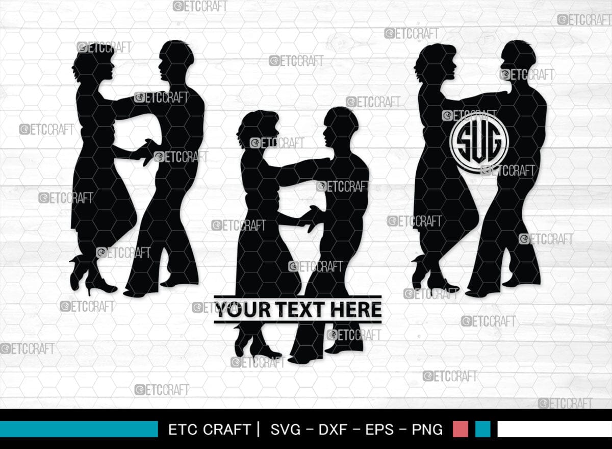 Ballroom Dance Monogram, Ballroom Dance Silhouette, Ballroom Dance SVG ...