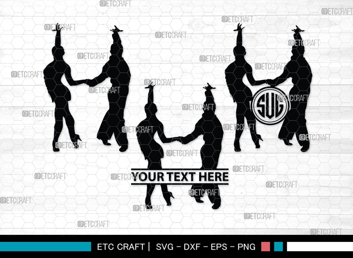 Ballroom Dance Monogram, Ballroom Dance Silhouette, Ballroom Dance SVG ...