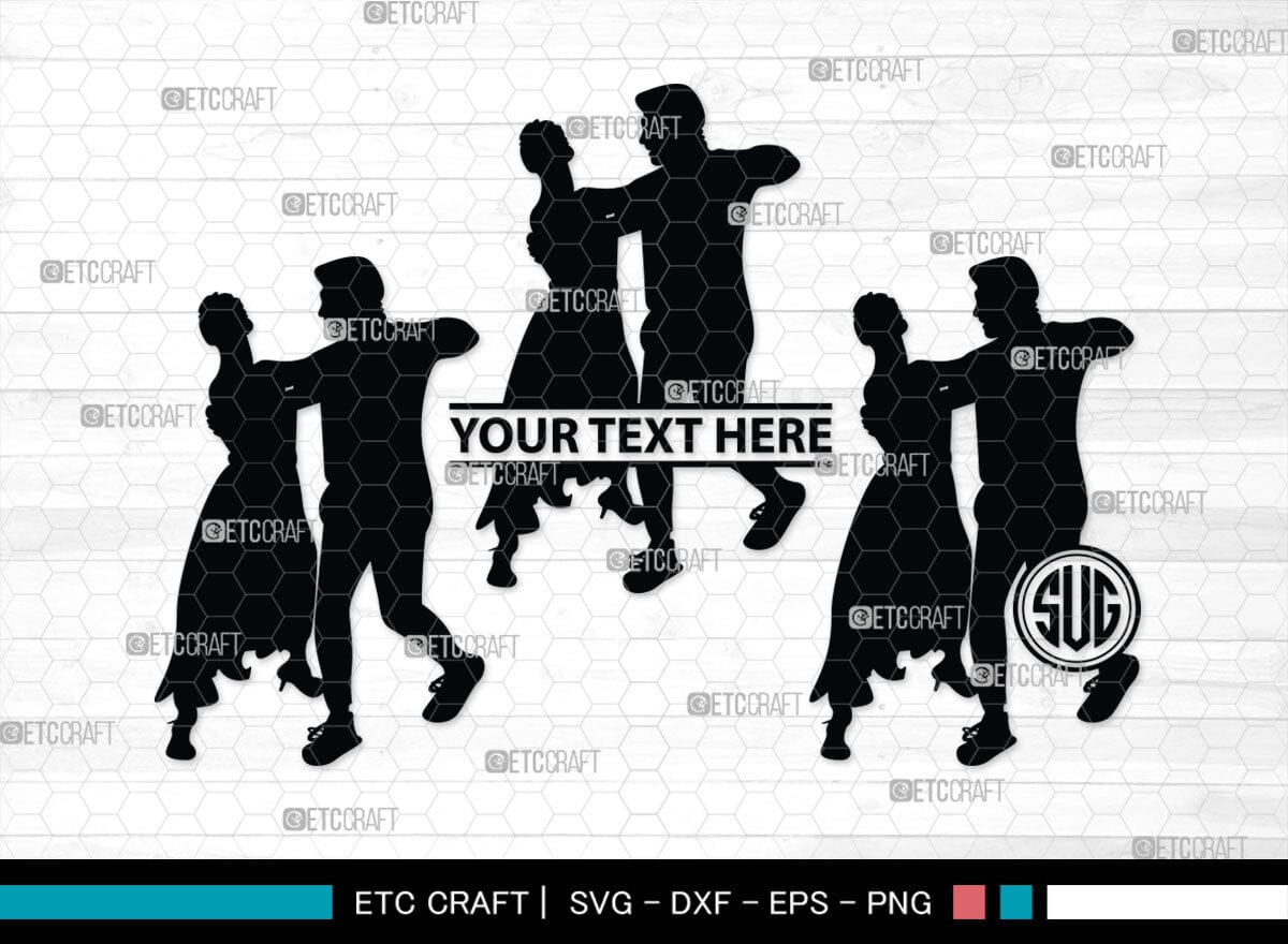 Ballroom Dance Monogram, Ballroom Dance Silhouette, Ballroom Dance SVG ...