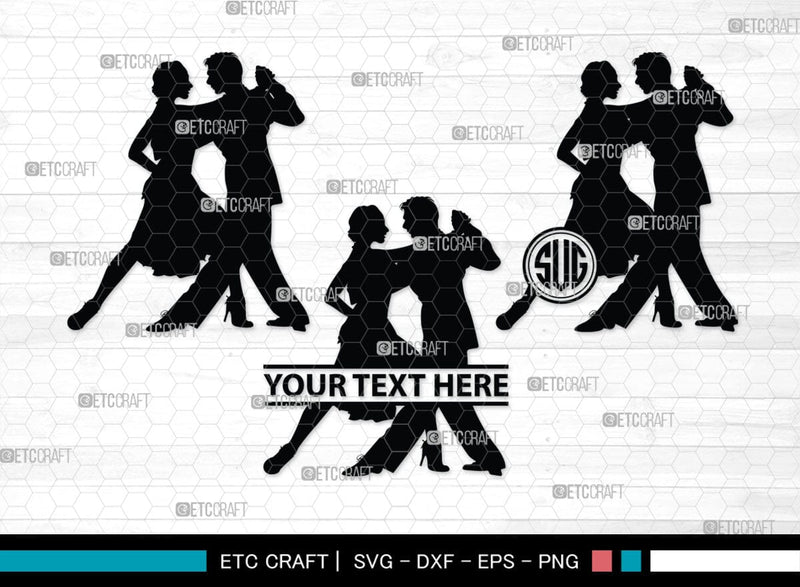 Ballroom Dance Monogram, Ballroom Dance Silhouette, Ballroom Dance SVG ...