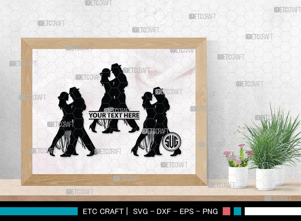 Ballroom Dance Monogram, Ballroom Dance Silhouette, Ballroom Dance SVG ...