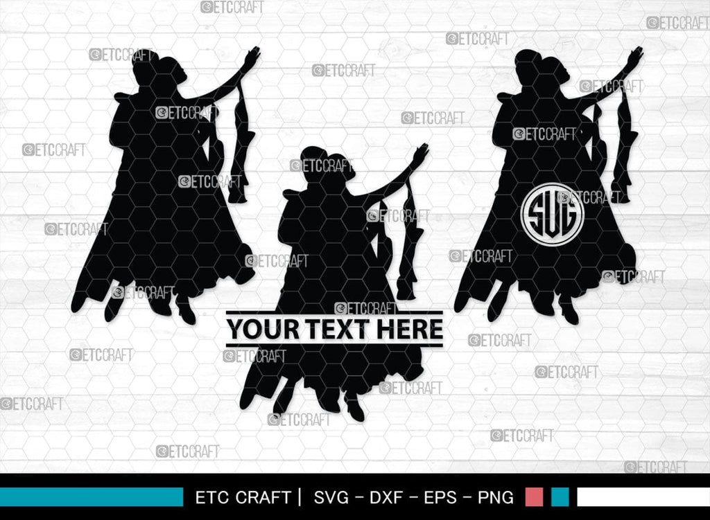 Ballroom Dance Monogram, Ballroom Dance Silhouette, Ballroom Dance SVG ...