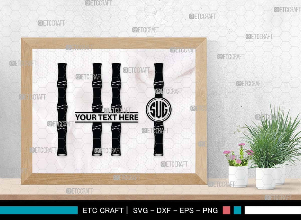 Bamboo Monogram, Bamboo Silhouette, Bamboo SVG, Plant Svg, Bamboo ...