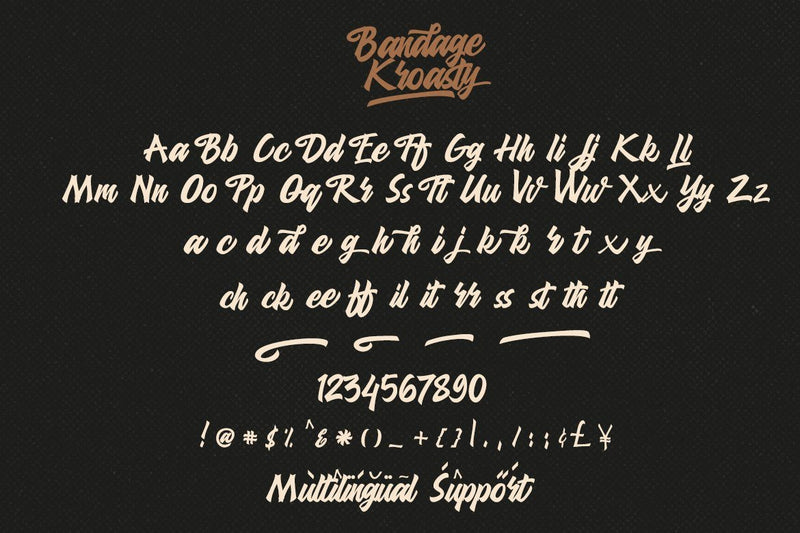 Bandage Kroasty Script - So Fontsy
