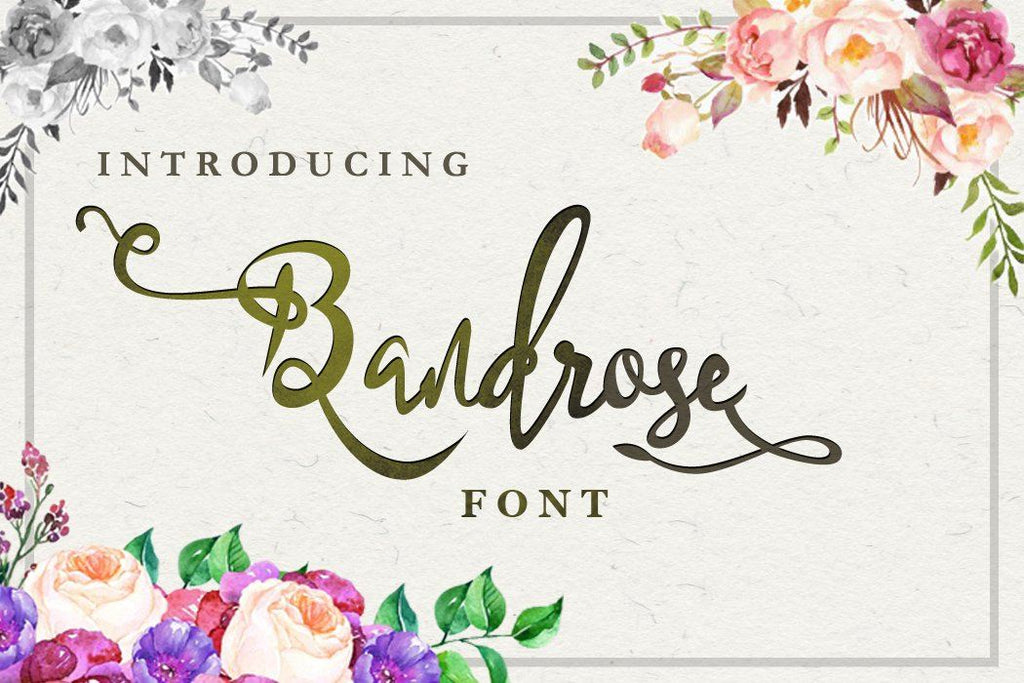 Bandrose Font - So Fontsy