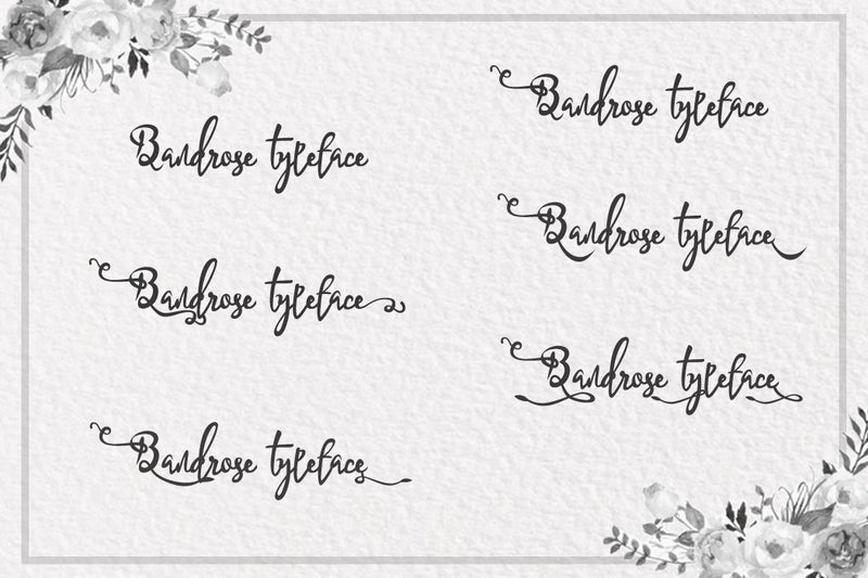 Bandrose Font - So Fontsy