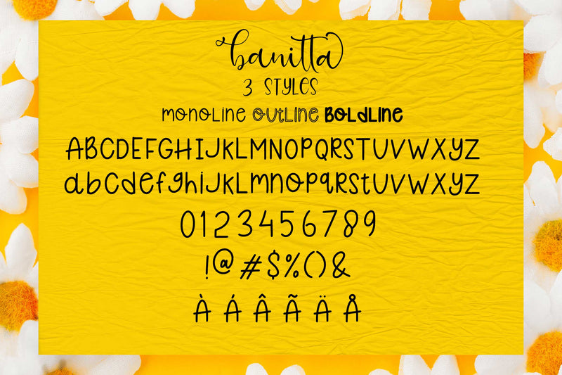 Banitta Font Trio & Extras - So Fontsy