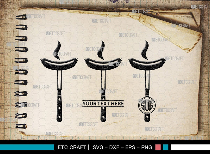 Barbecue Monogram, Barbecue Silhouette, Barbecue SVG, Bbq Svg, Grilled ...