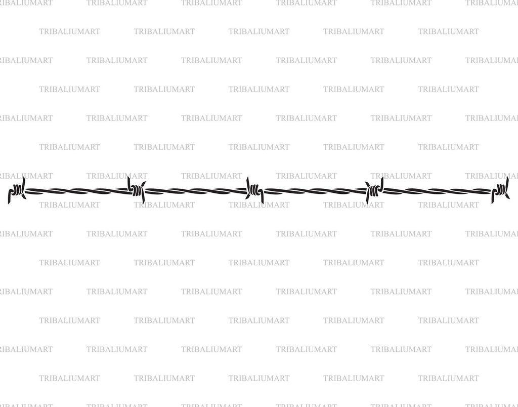 Barbed or Barb Wire. Cut files for Cricut. Clip Art silhouette (eps ...