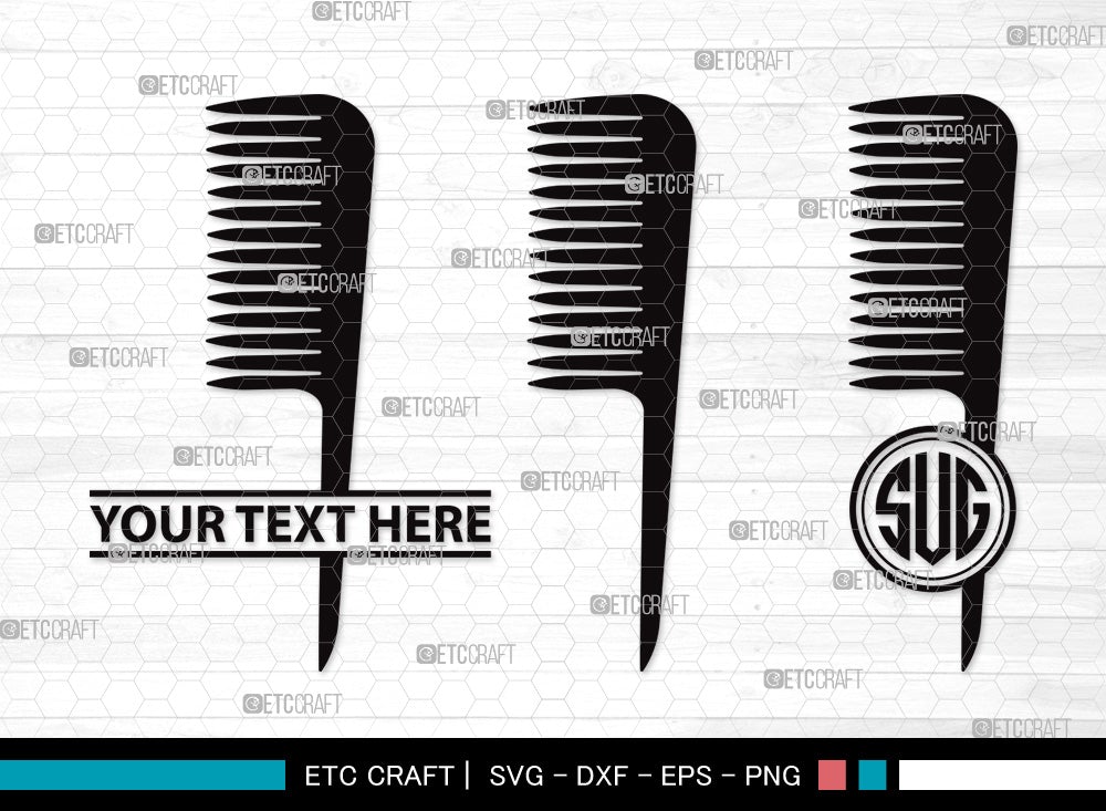 Barber Comb Monogram SVG Cut File | Comb Svg | Barber Svg | Hair Salon ...